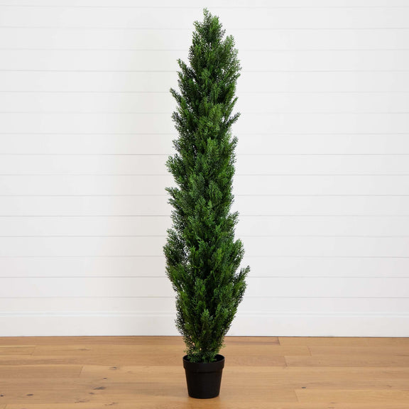 6' Mini Cedar Pine Tree (Indoor/Outdoor) | Nearly Natural
