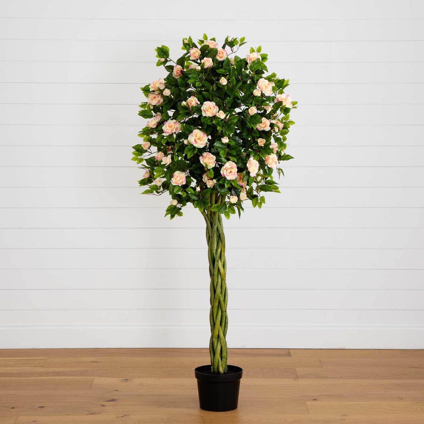 6’ Rose Artificial Tree with Woven Trunk | Nearly Natural