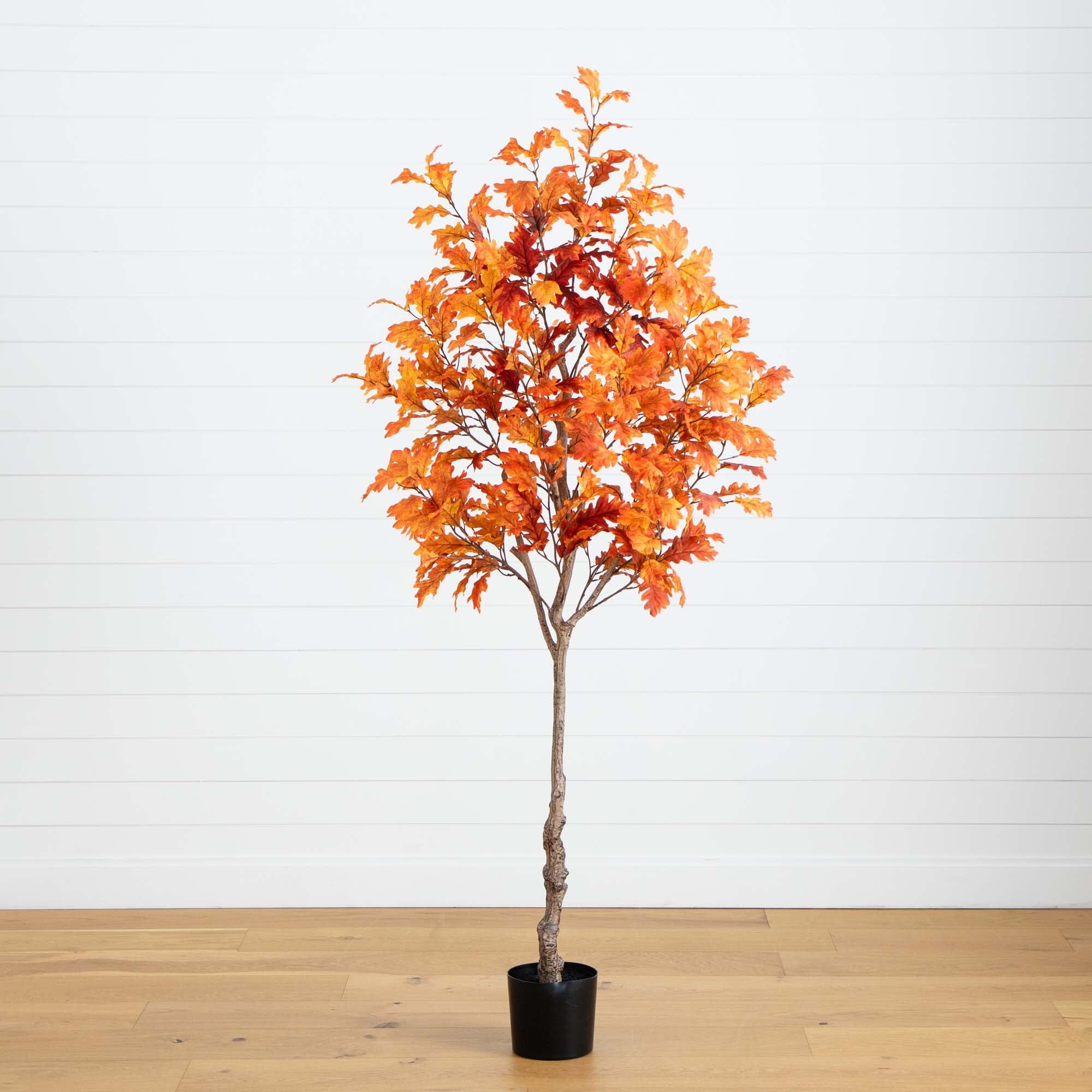7’ Autumn Oak Artificial Fall Tree | Nearly Natural