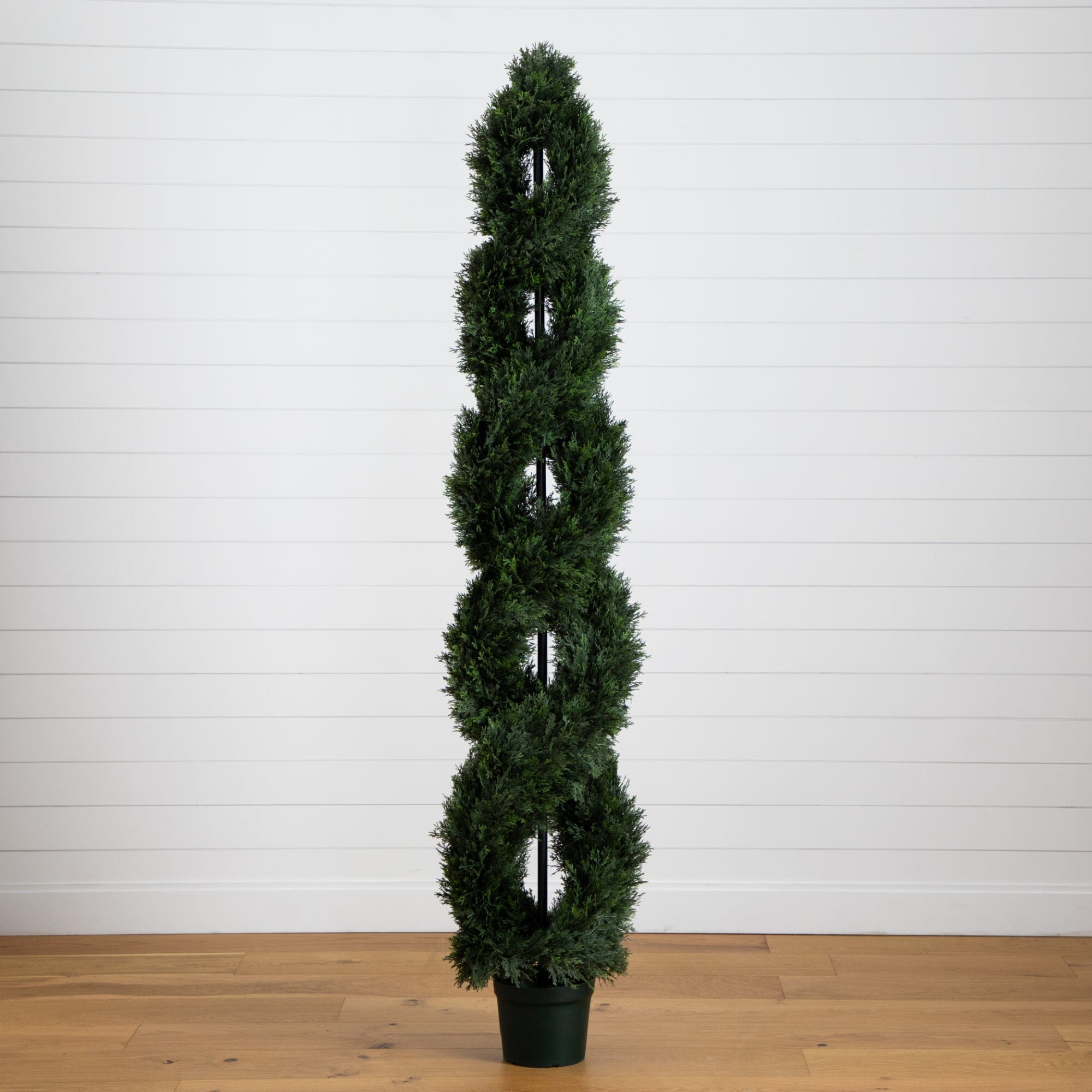 7' Double Pond Cypress Spiral Topiary UV Resistant (Indoor/Outdoor ...