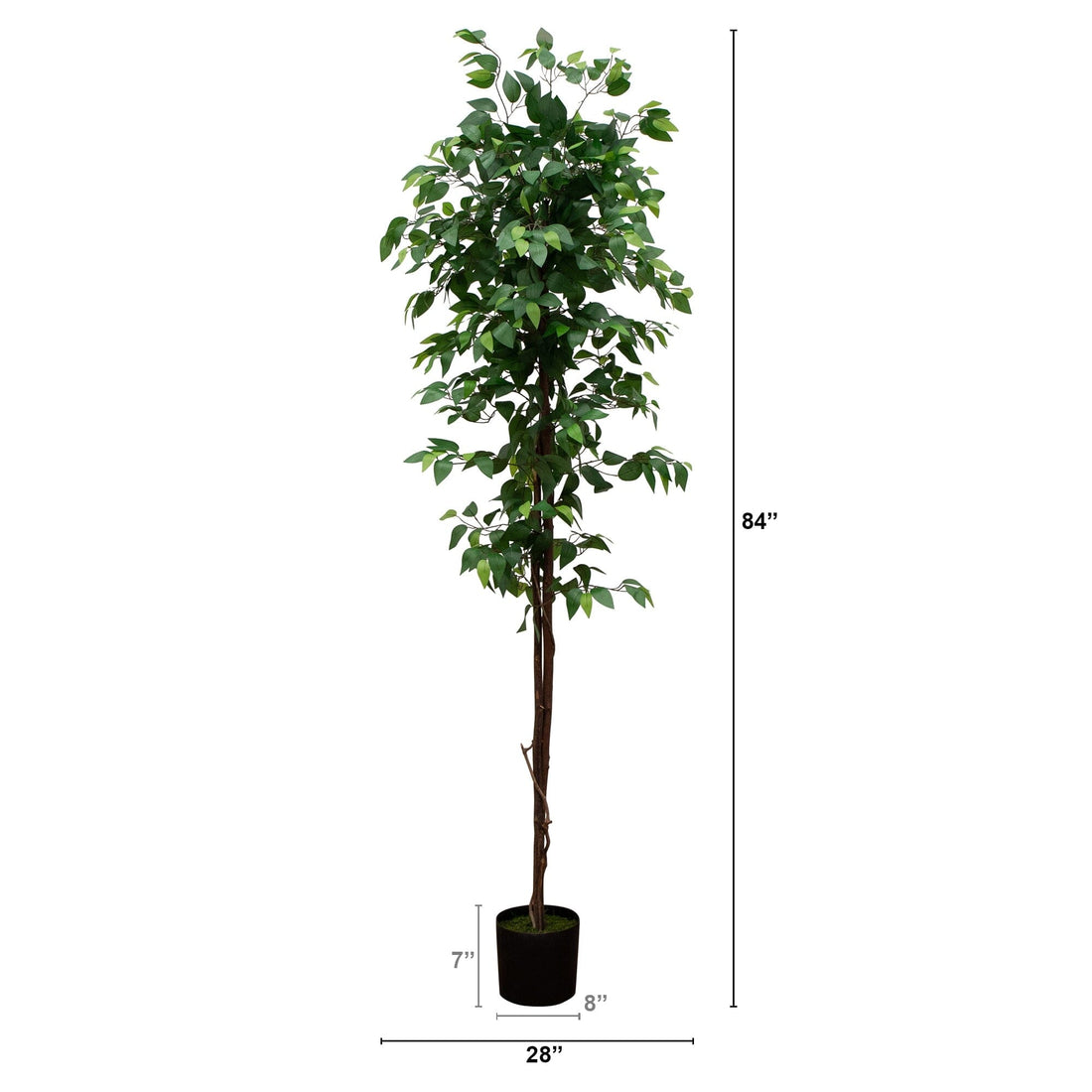 7’ Ficus Double Trunk Artificial Tree | Nearly Natural