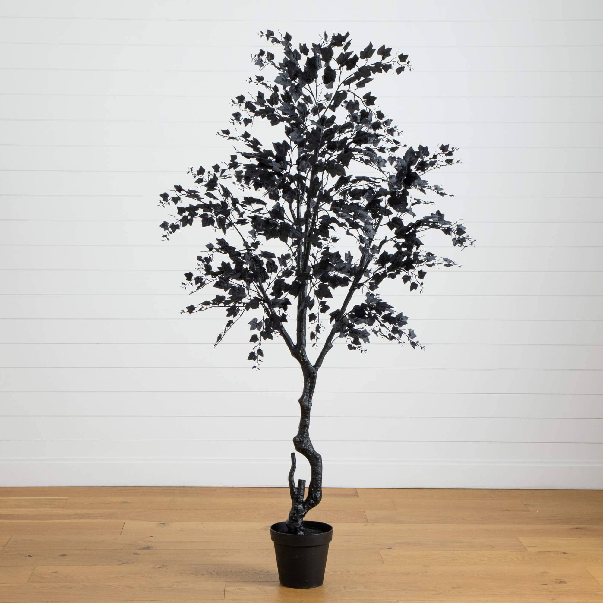 7' Artificial Halloween Black Maple Tree – Nearly Natural