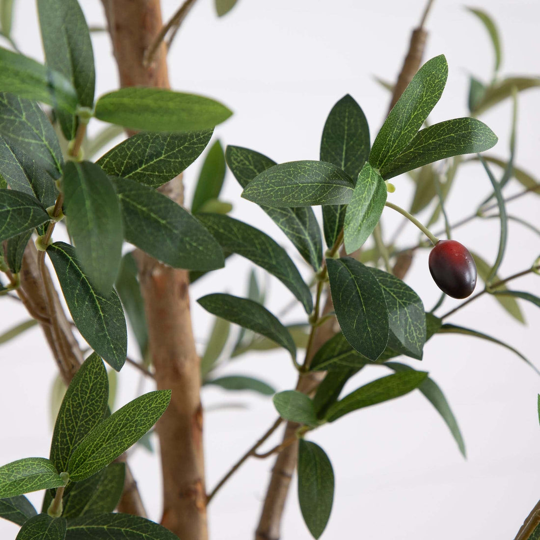 8' Artificial Olive Tree with Natural Trunk | Nearly Natural