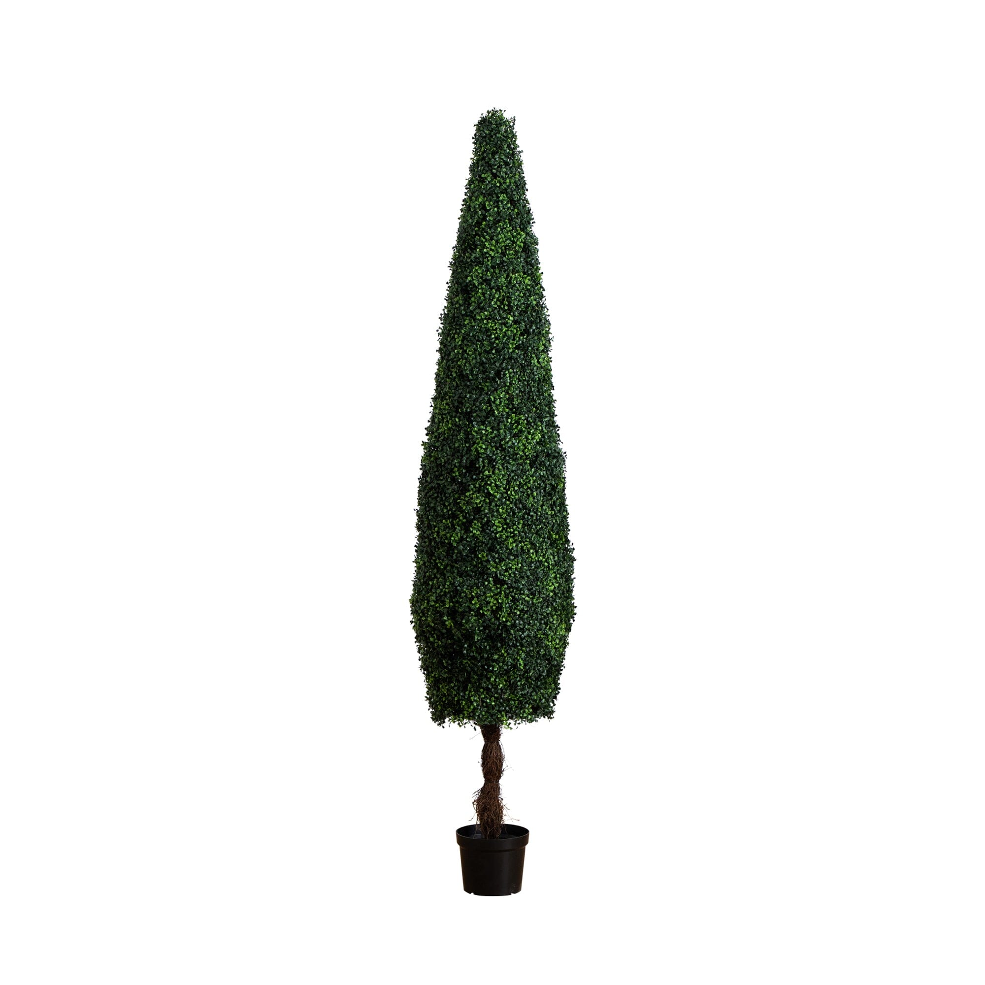 8’ UV Resistant Artificial Boxwood Topiary Cone Tree (Indoor/Outdoor ...