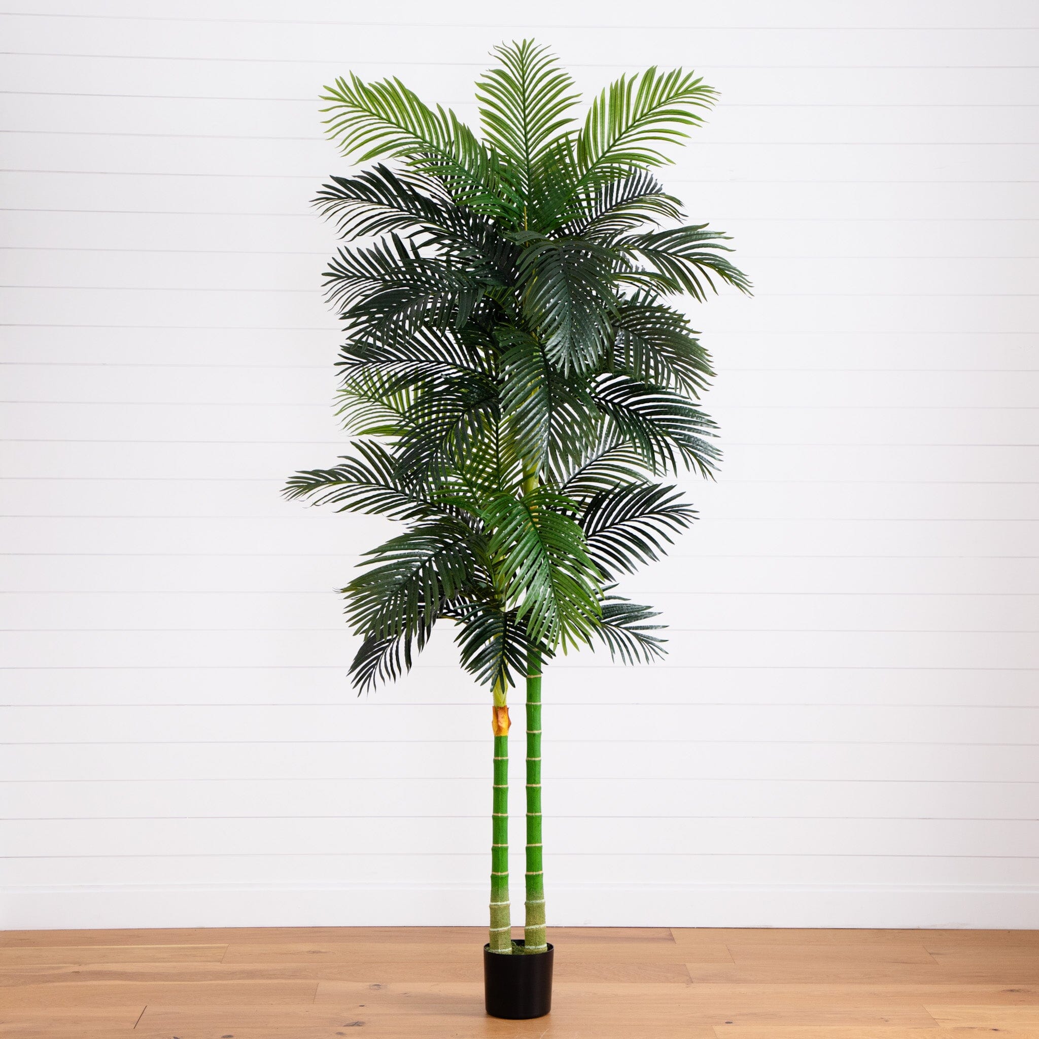 9’ Artificial Double Golden Cane Palm Tree | Nearly Natural