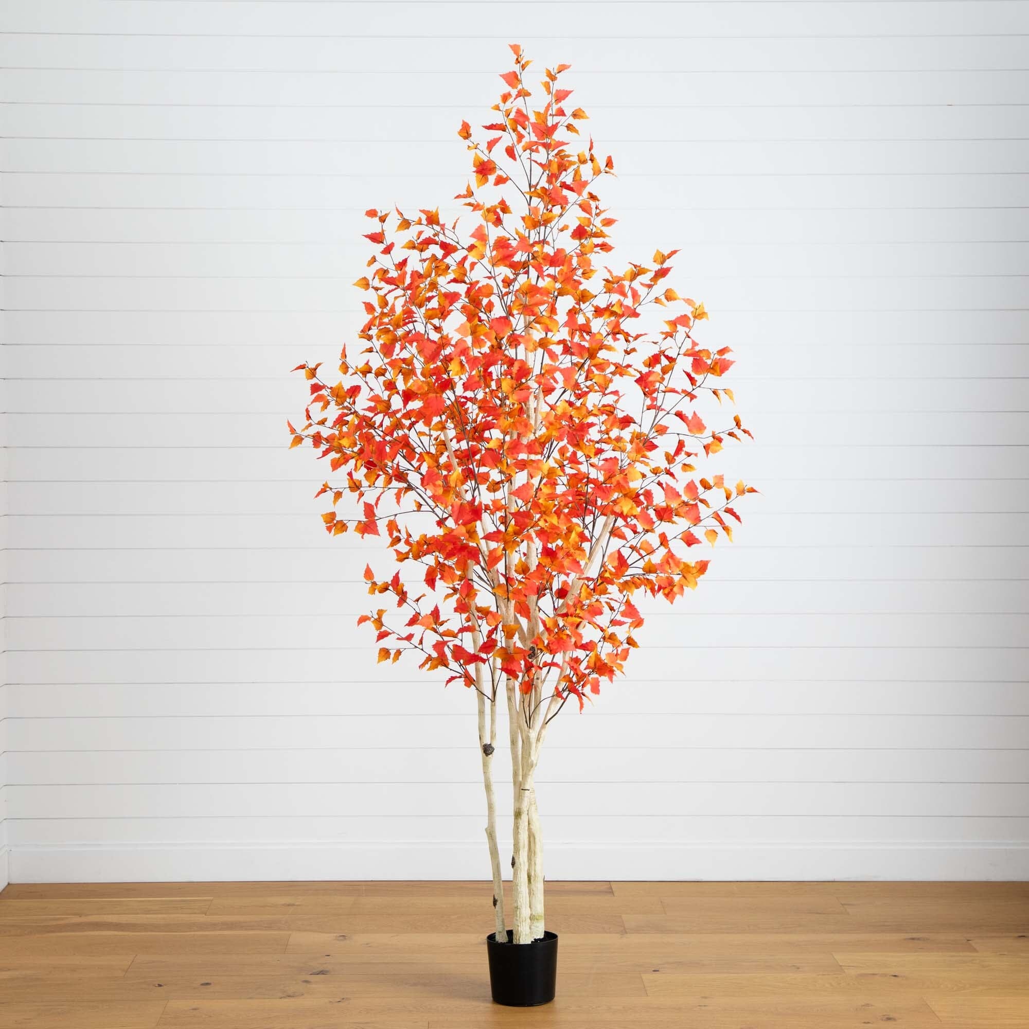 9’ Autumn Birch Artificial Fall Tree | Nearly Natural