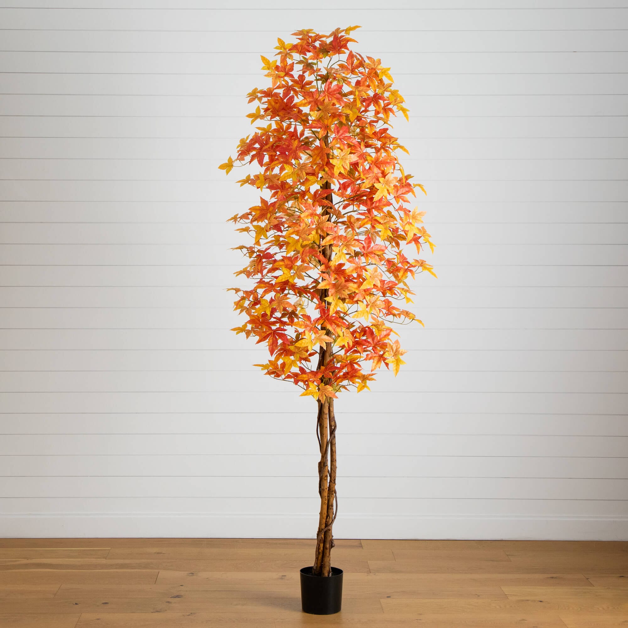 9' Autumn Deluxe Maple Artificial Fall Tree – Nearly Natural