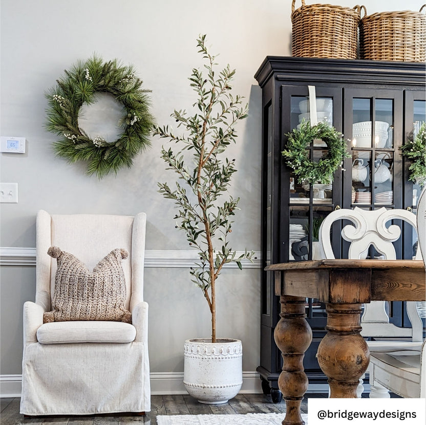 82” Ruscus Artificial Tree in Planter UV Resistant (Indoor/Outdoor ...
