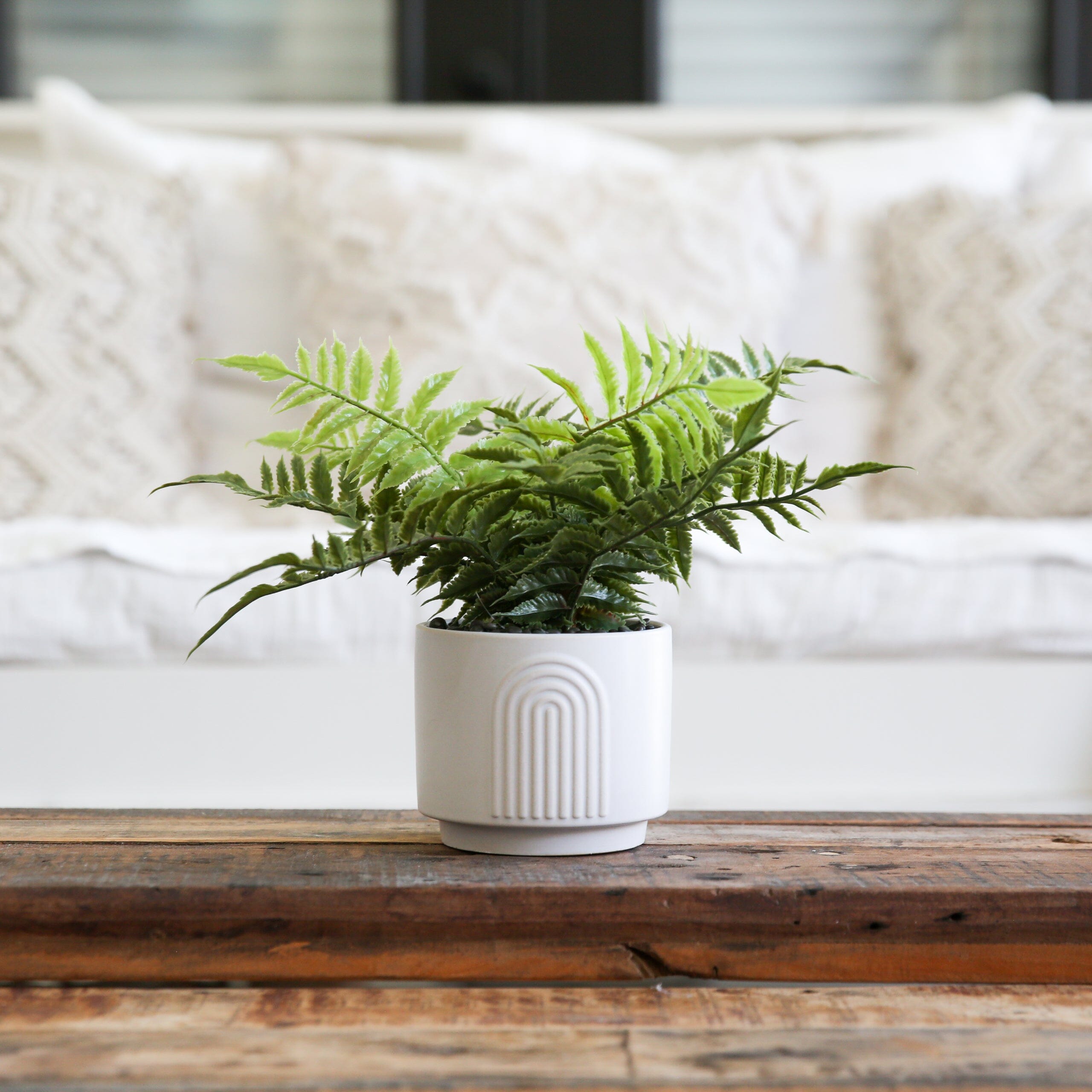 13" Artificial Boston Fern Plant with Decorative Planter | Nearly Natural