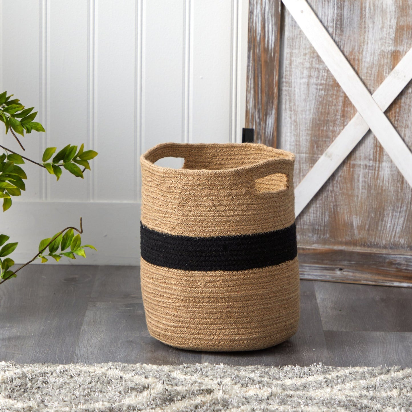13.5” Handmade Natural Cotton Planter | Nearly Natural