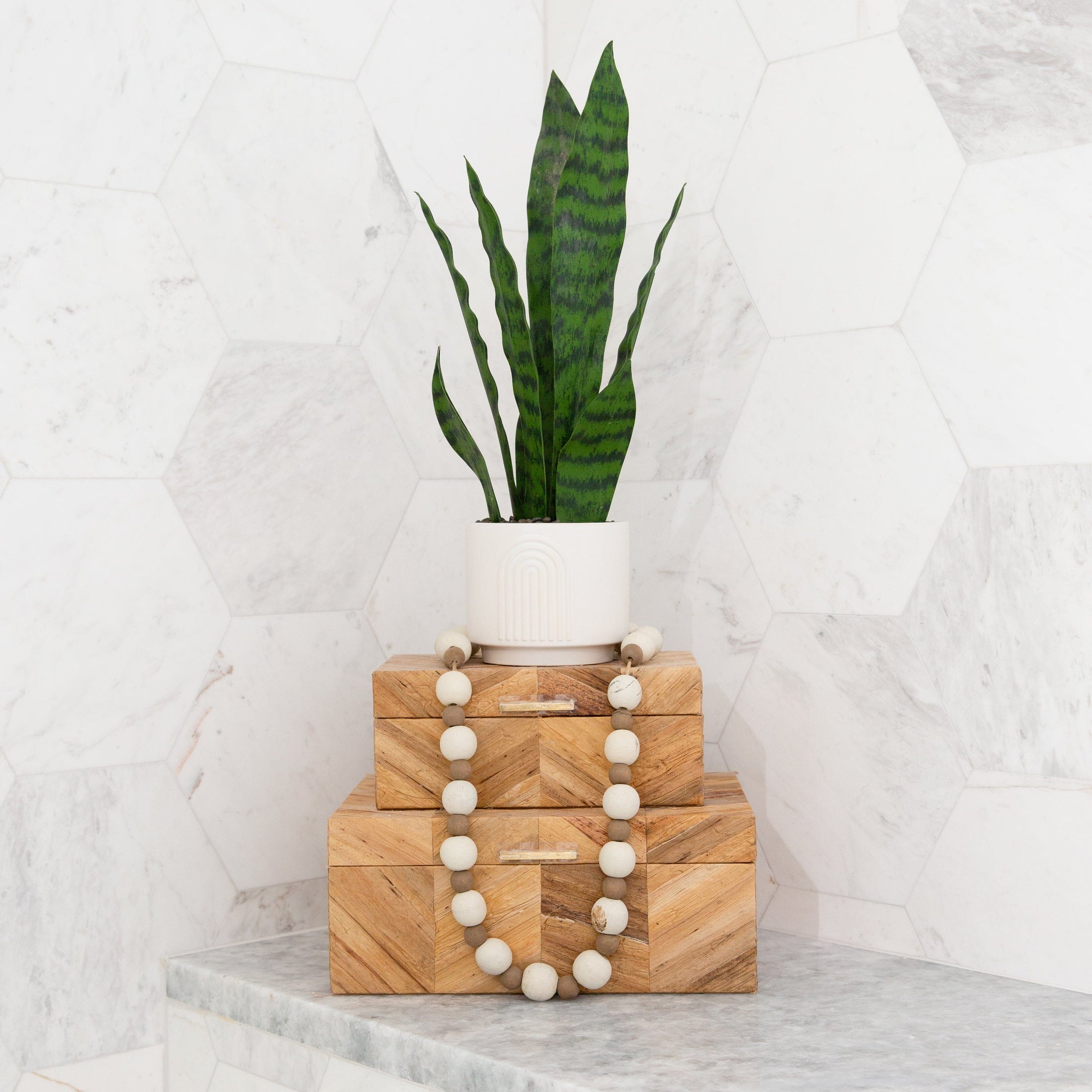 16" Artificial Sansevieria Snake Plant with Decorative Planter | Nearly ...