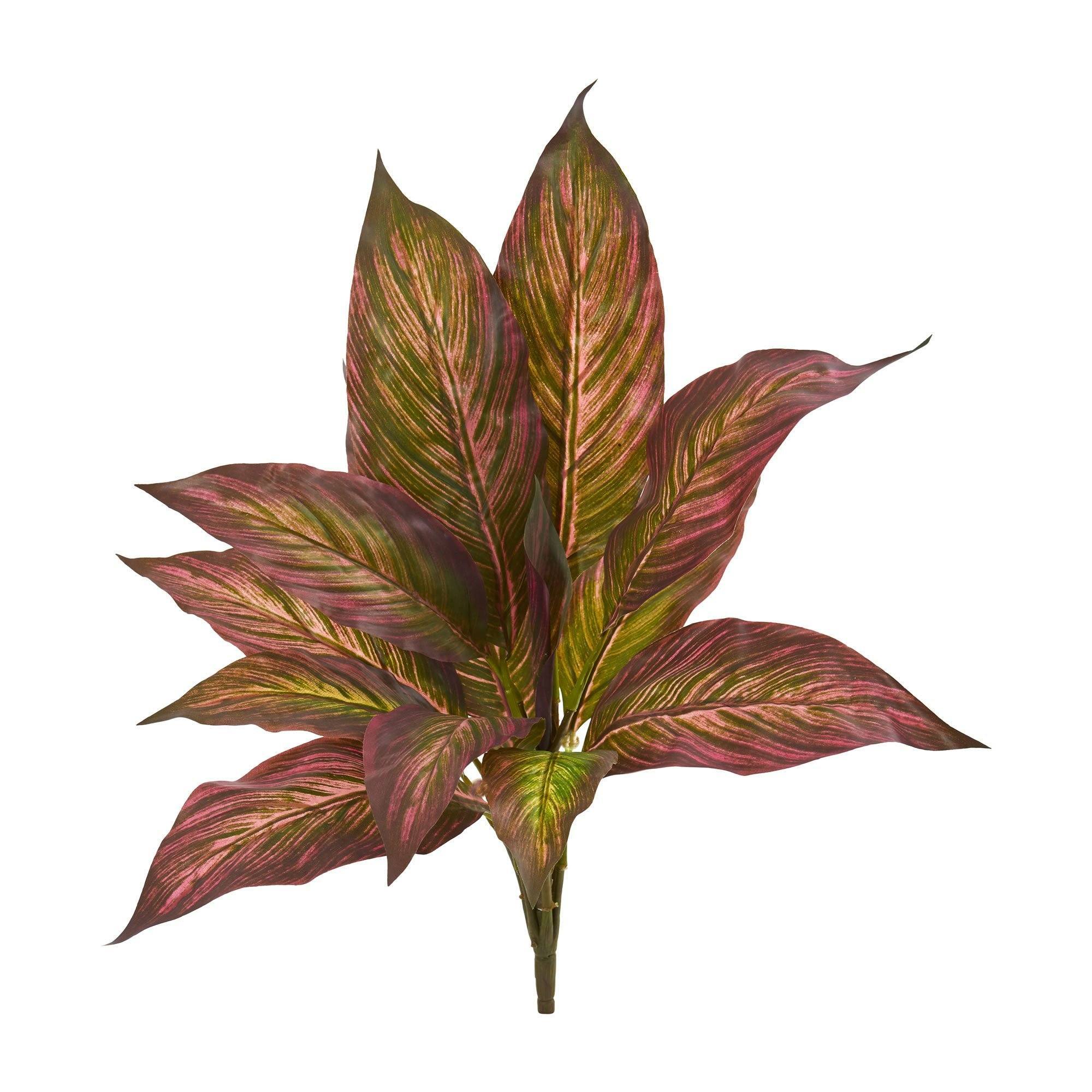 17” Musa Leaf Bush Artificial Plant (Set of 12) | Nearly Natural