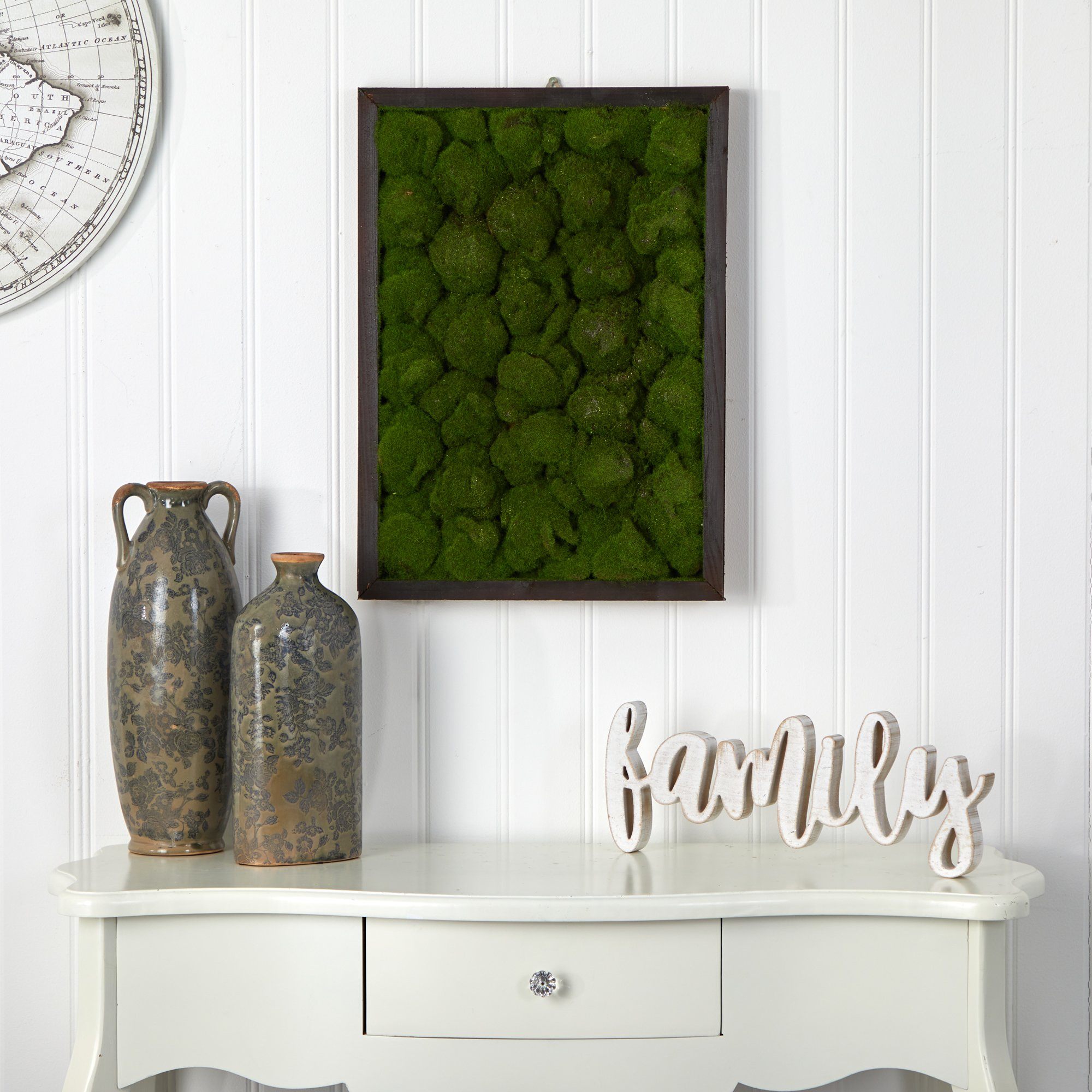 17” X 24” Artificial Moss Hanging Frame | Nearly Natural