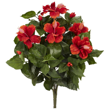 20” Hibiscus Artificial Plant (Set of 4) | Nearly Natural