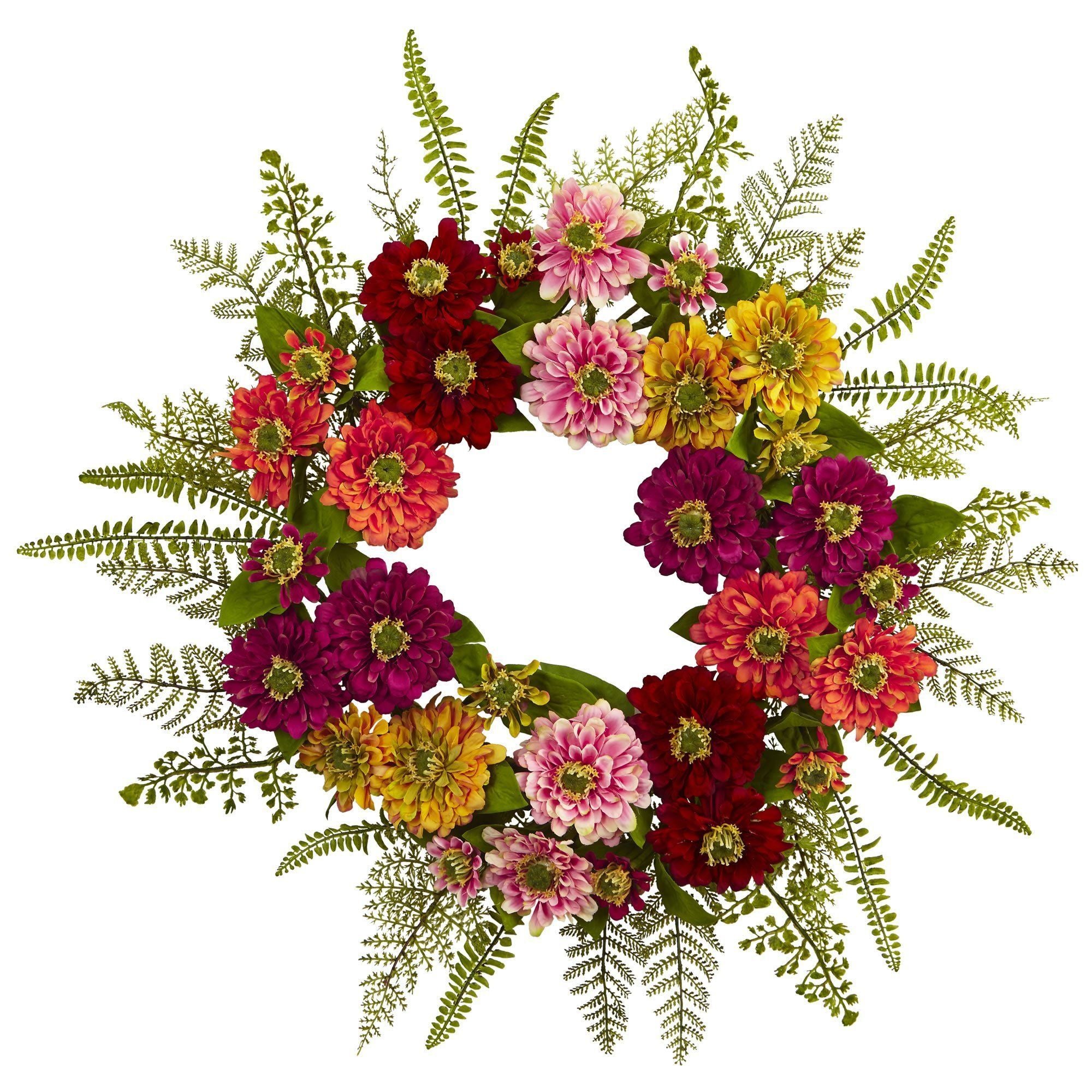 20" Mixed Flower Wreath | Nearly Natural"