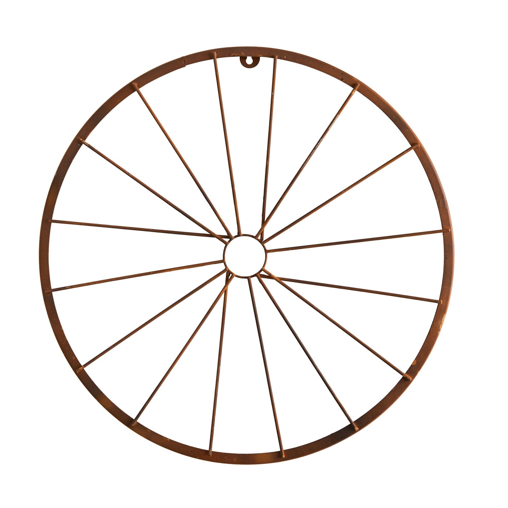 22” Rustic Metal Vintage Bicycle Wheel Wall Art Decor | Nearly Natural