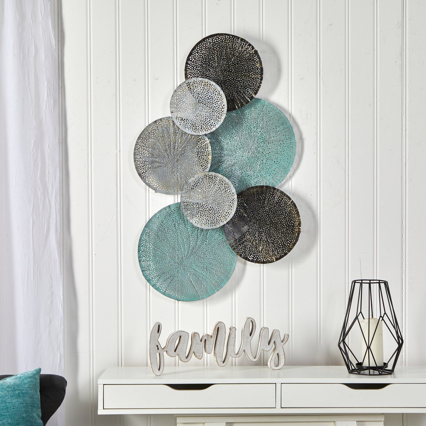 2.5’ x 1’ Layered Metal Wall Art Decor | Nearly Natural