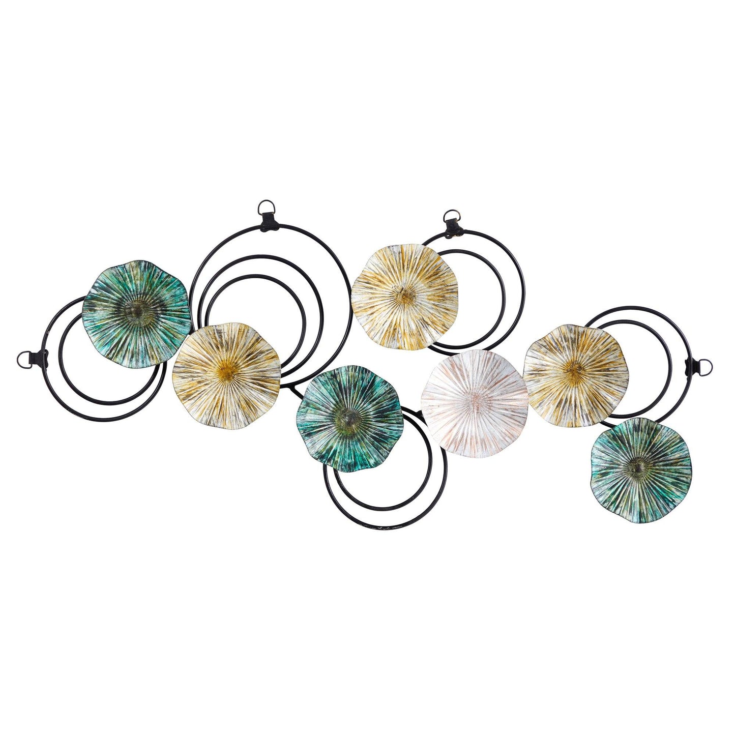 2.5’ x 1.5’ Scallop Design Metal Wall Art Decor | Nearly Natural