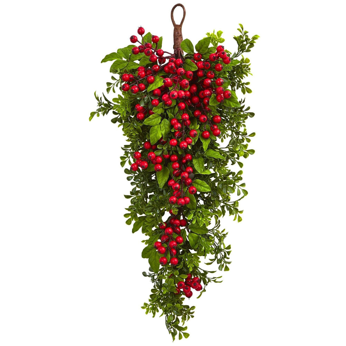 26” Berry Boxwood Teardrop | Nearly Natural