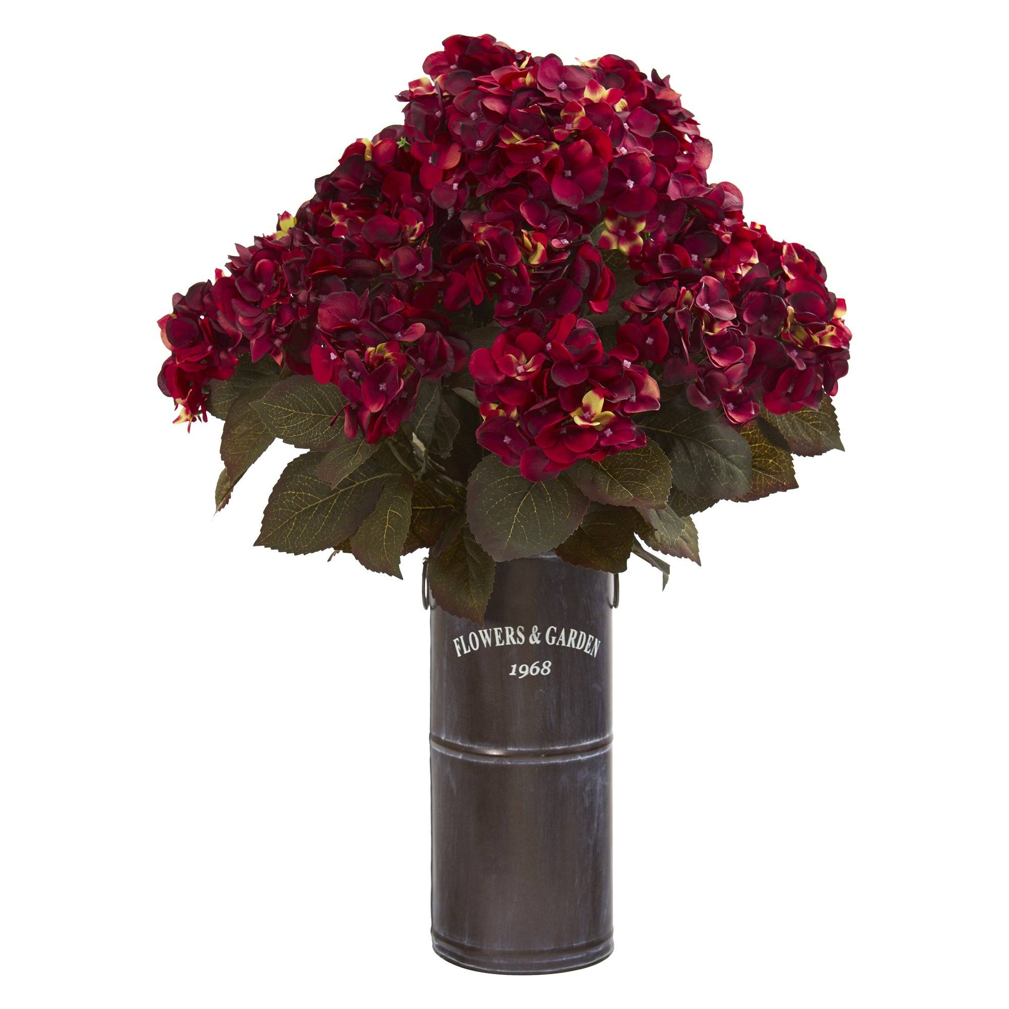 27” Hydrangea Artificial Plant in Decorative Planter | Nearly Natural