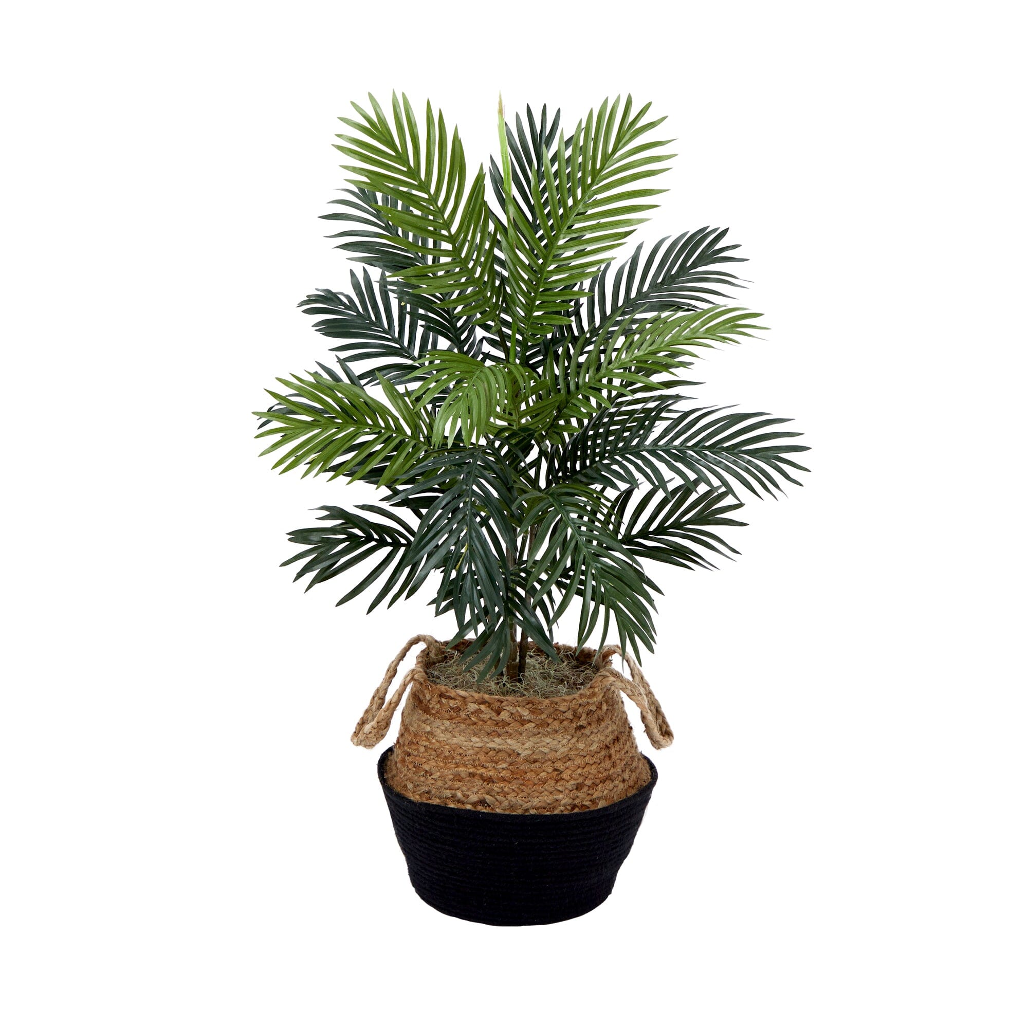 3' Artificial Areca Palm Tree with Handmade Jute & Cotton Basket DIY ...