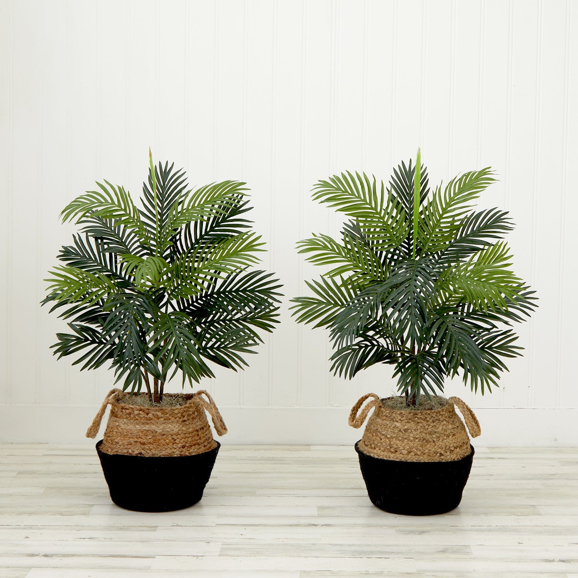 3' Artificial Areca Palm Tree with Handmade Jute & Cotton Basket DIY ...