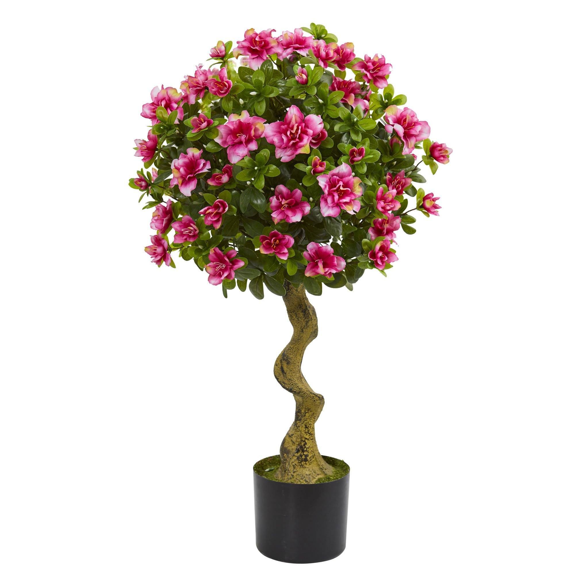 3’ Azalea Artificial Topiary Tree | Nearly Natural