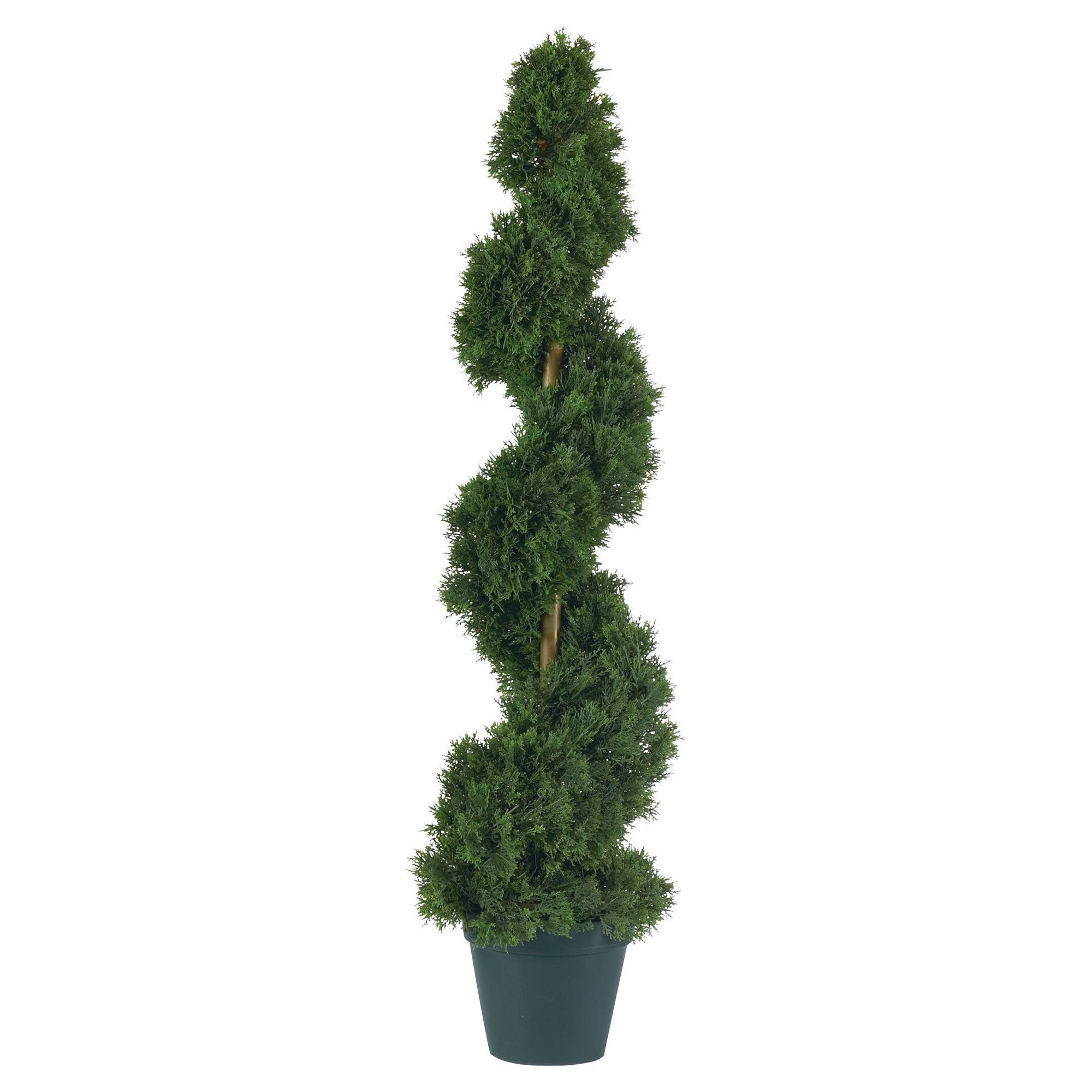 3' Cedar Spiral Silk Tree (In-door/Out-door) | Nearly Natural