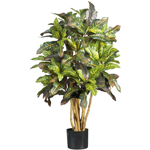 3' Croton Silk Tree | Nearly Natural
