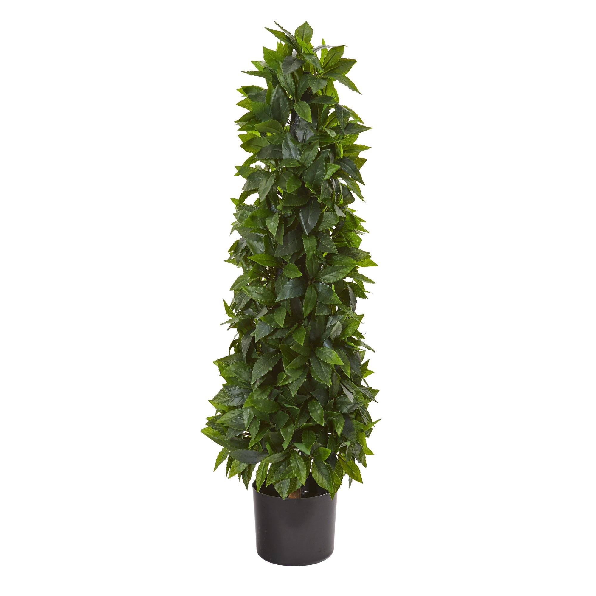 3’ Sweet Bay Cone Topiary Artificial Tree | Nearly Natural