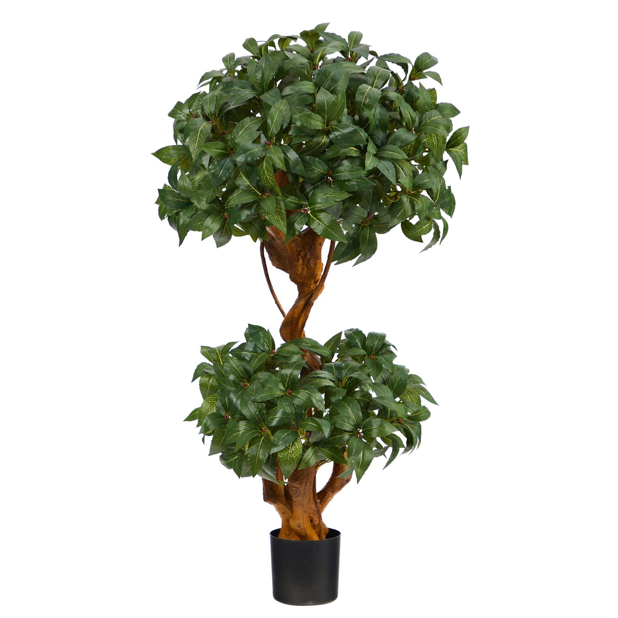 3’ Sweet Bay Double Ball Topiary Artificial Tree | Nearly Natural