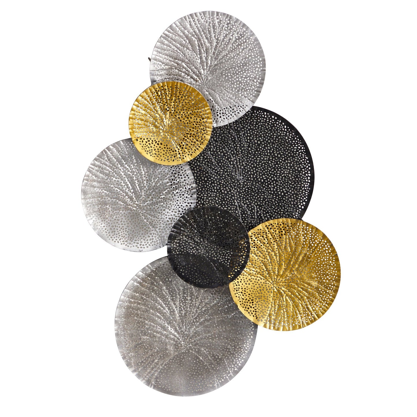 3’ x 2’ Layered Metal Wall Art Decor | Nearly Natural
