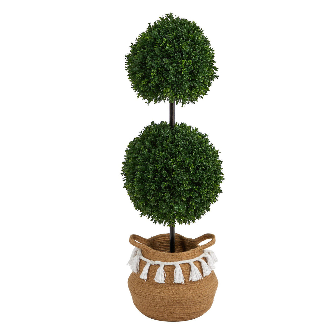 3.5’ Boxwood Double Ball Topiary Tree in Boho Chic Handmade Natural ...