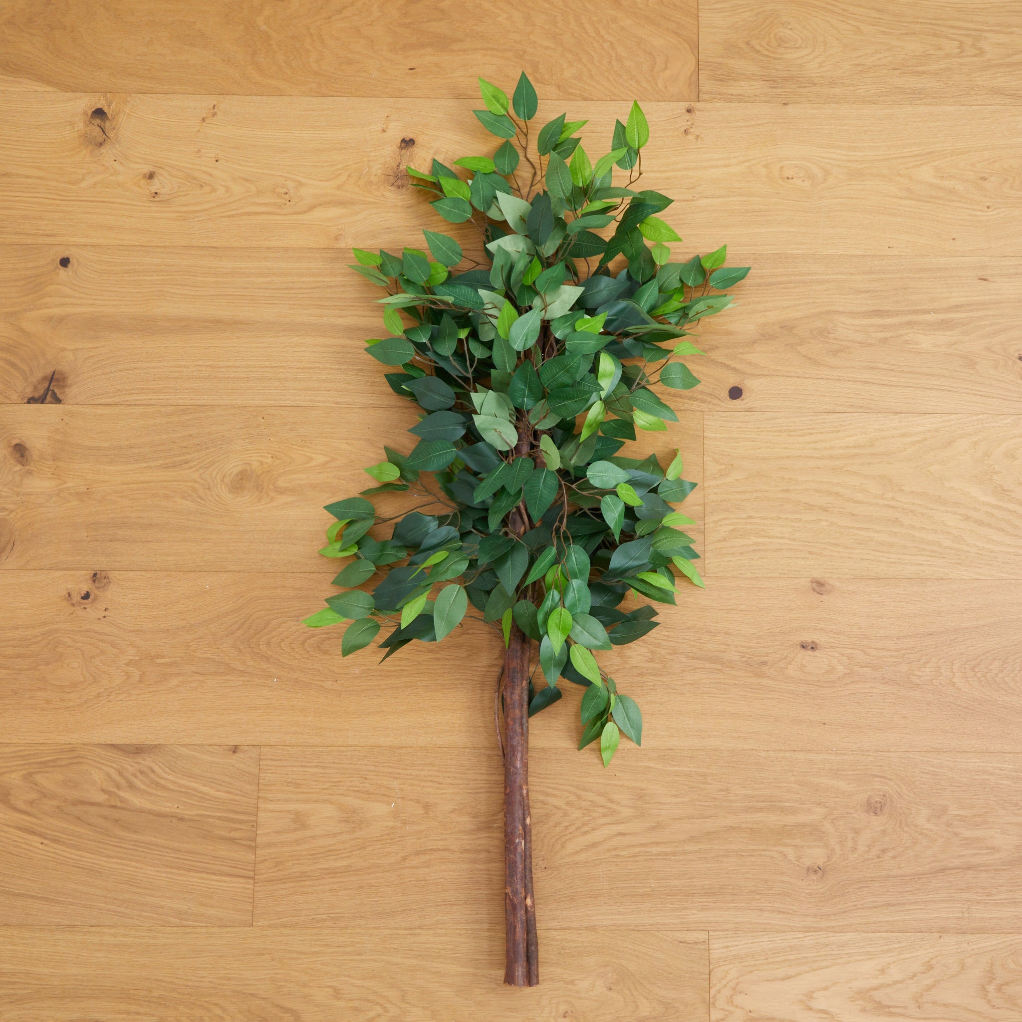 4’ Artificial Double Trunk Ficus Tree without Pot | Nearly Natural