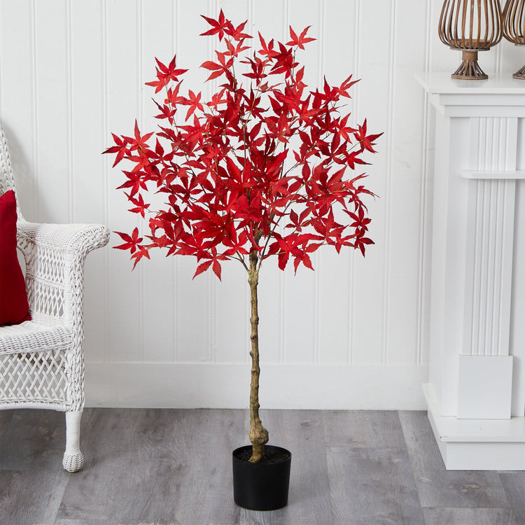 4’ Autumn Maple Artificial Fall Tree | Nearly Natural