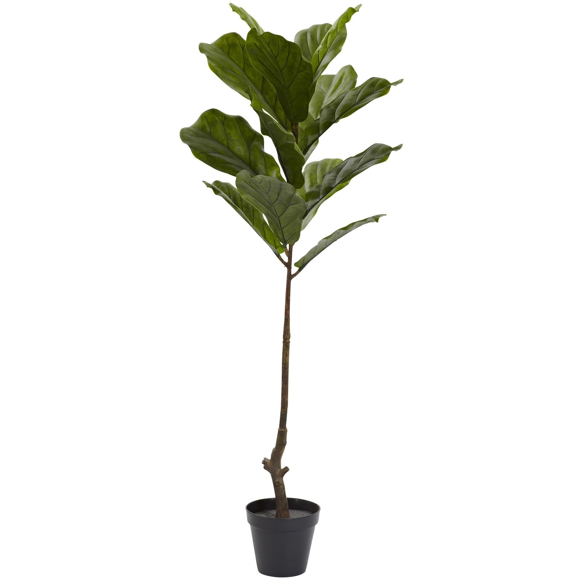 4’ Fiddle Leaf Tree UV Resistant (Indoor/Outdoor) | Nearly Natural