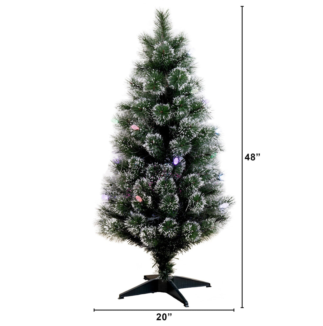 snowy artificial tree