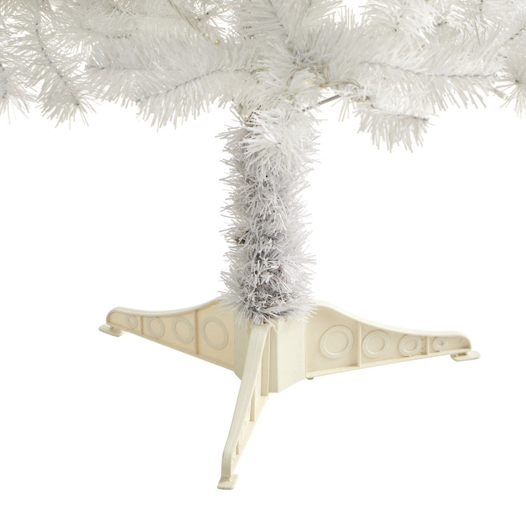 4' White Artificial Christmas Tree with 100 Clear LED Lights | Nearly ...