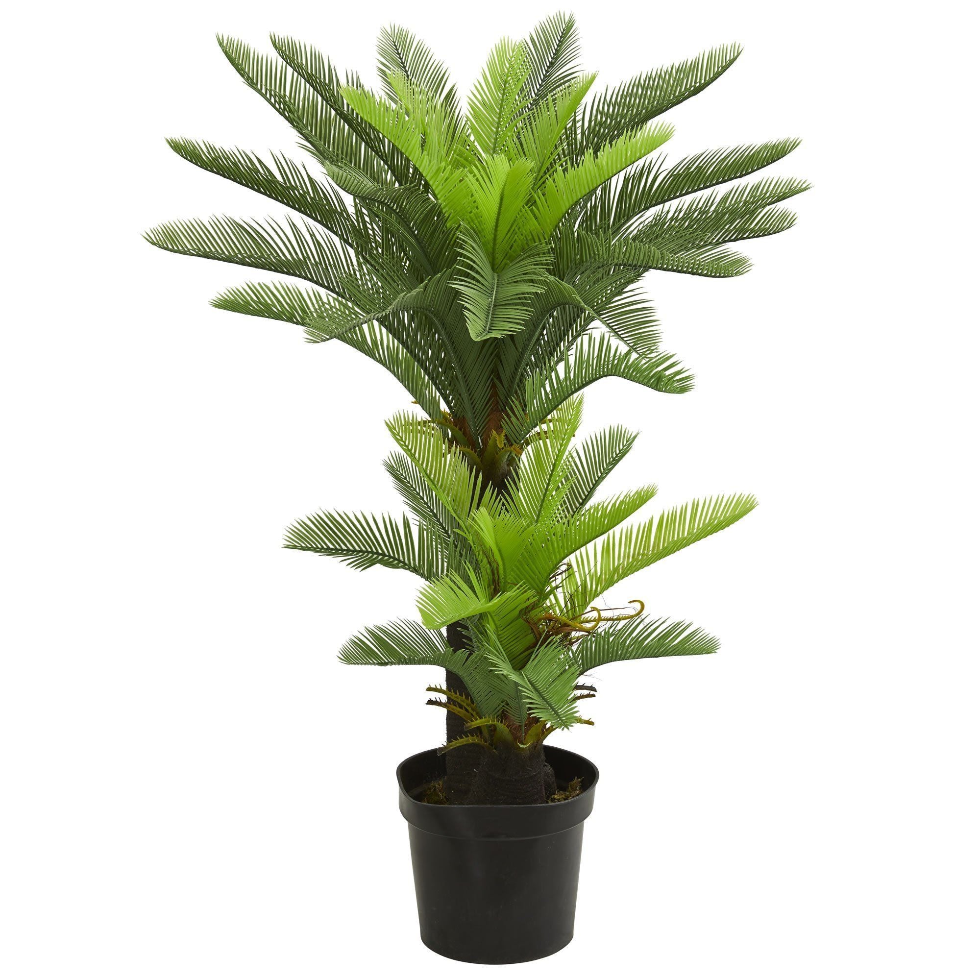 4.5’ Double Potted Cycas Artificial Tree | Nearly Natural