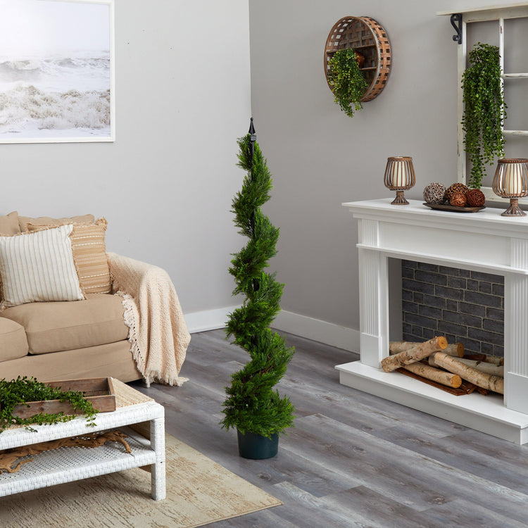 5' Cypress Spiral Tree | Nearly Natural