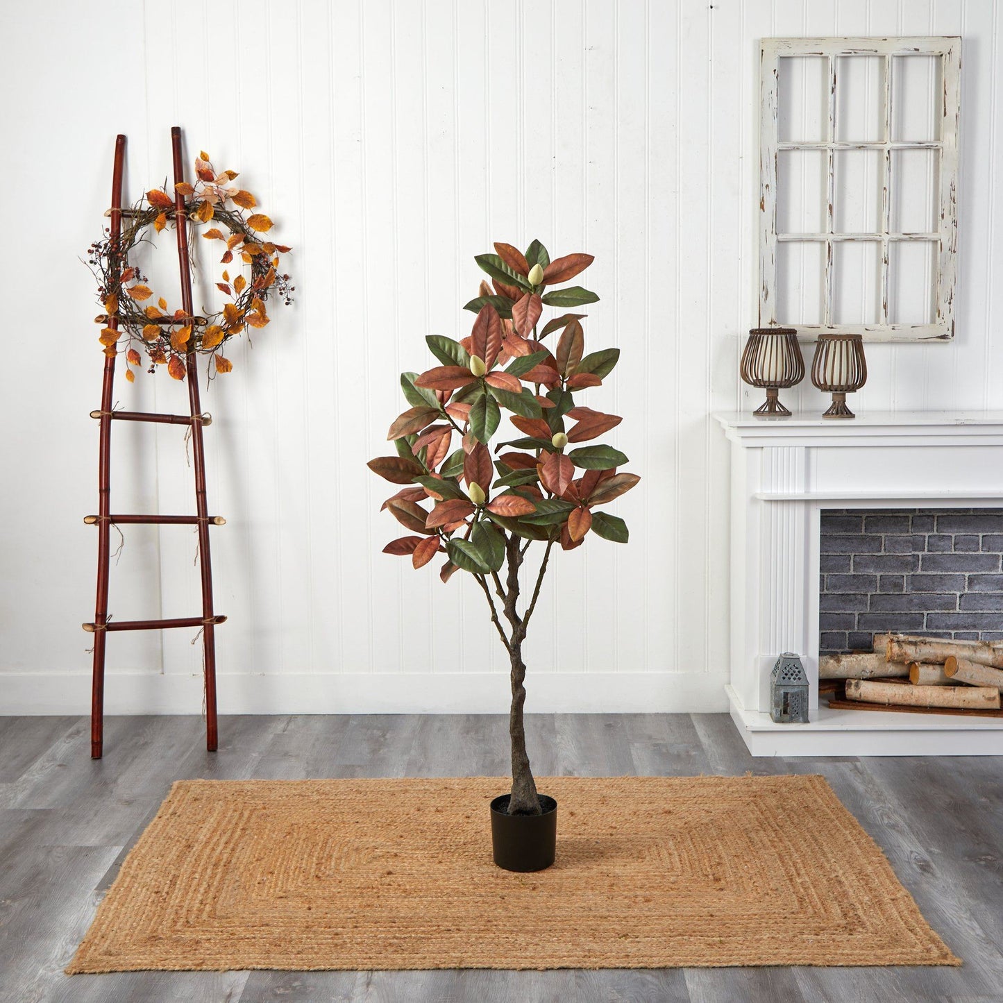 5’ Fall Magnolia Artificial Tree | Nearly Natural