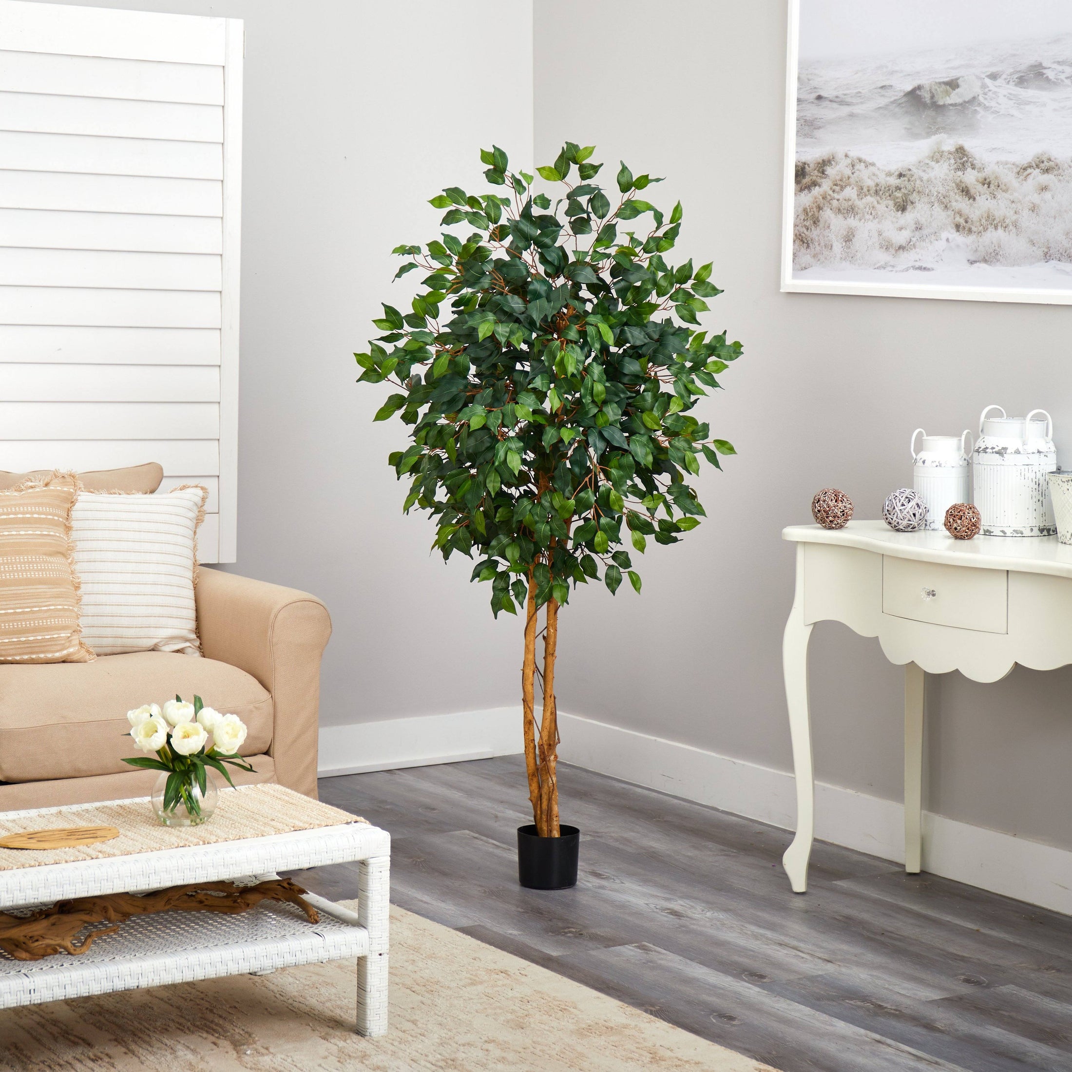 5' Ficus Silk Tree | Nearly Natural