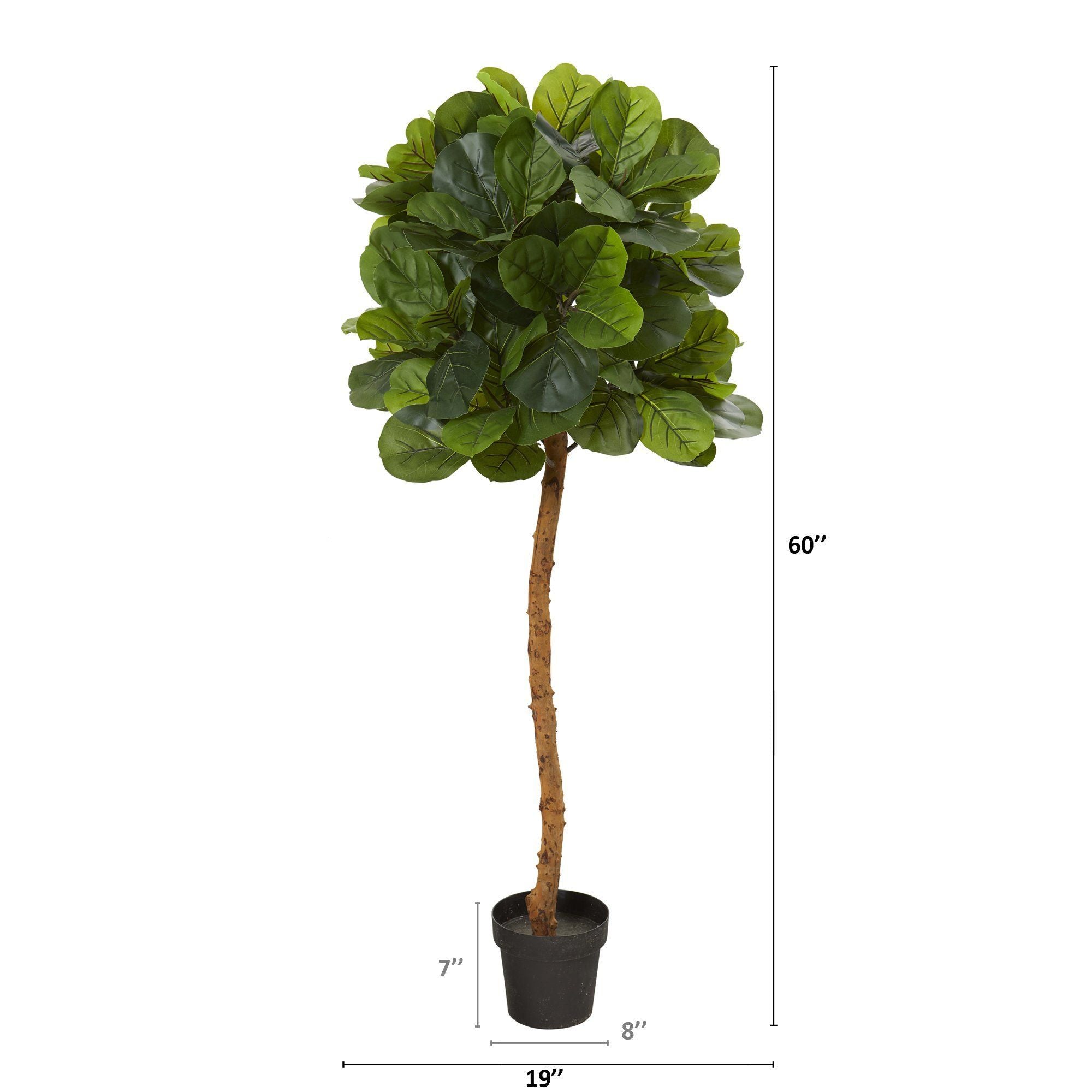 5’ Fiddle Leaf Artificial Tree (Real Touch) | Nearly Natural