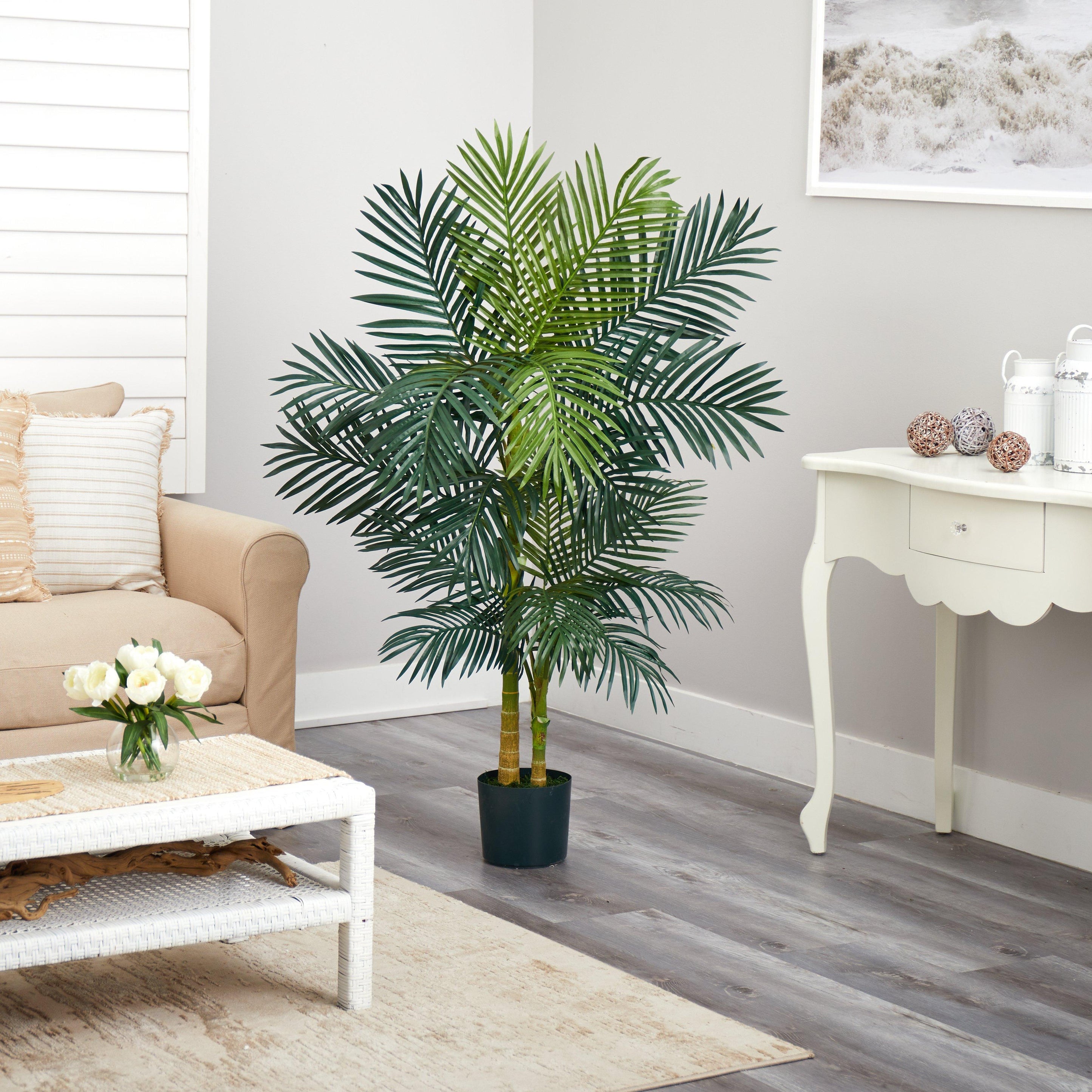 5’ Golden Cane Palm Tree | Nearly Natural