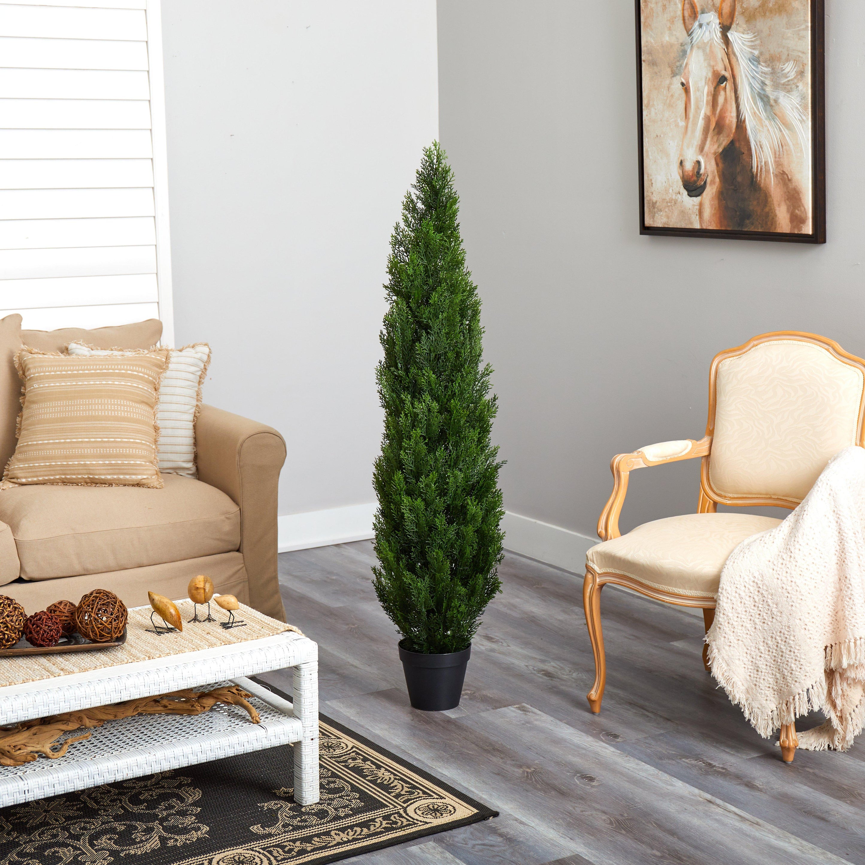 5' Mini Cedar Pine Tree (Indoor/Outdoor) | Nearly Natural