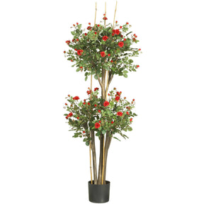 5' Mini Rose Silk Tree | Nearly Natural