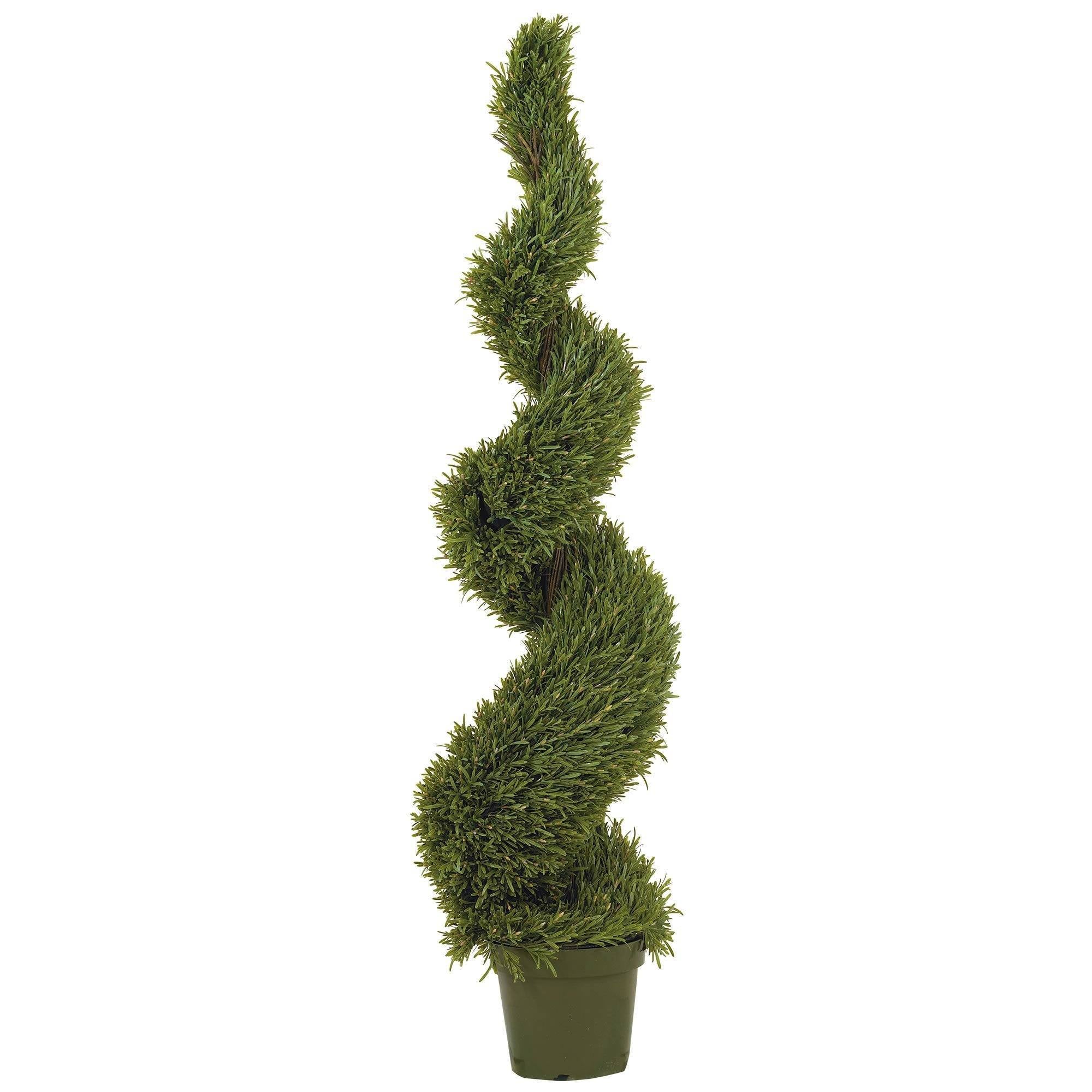 5' Rosemary Spiral Silk Tree (In-door/Out-door) | Nearly Natural