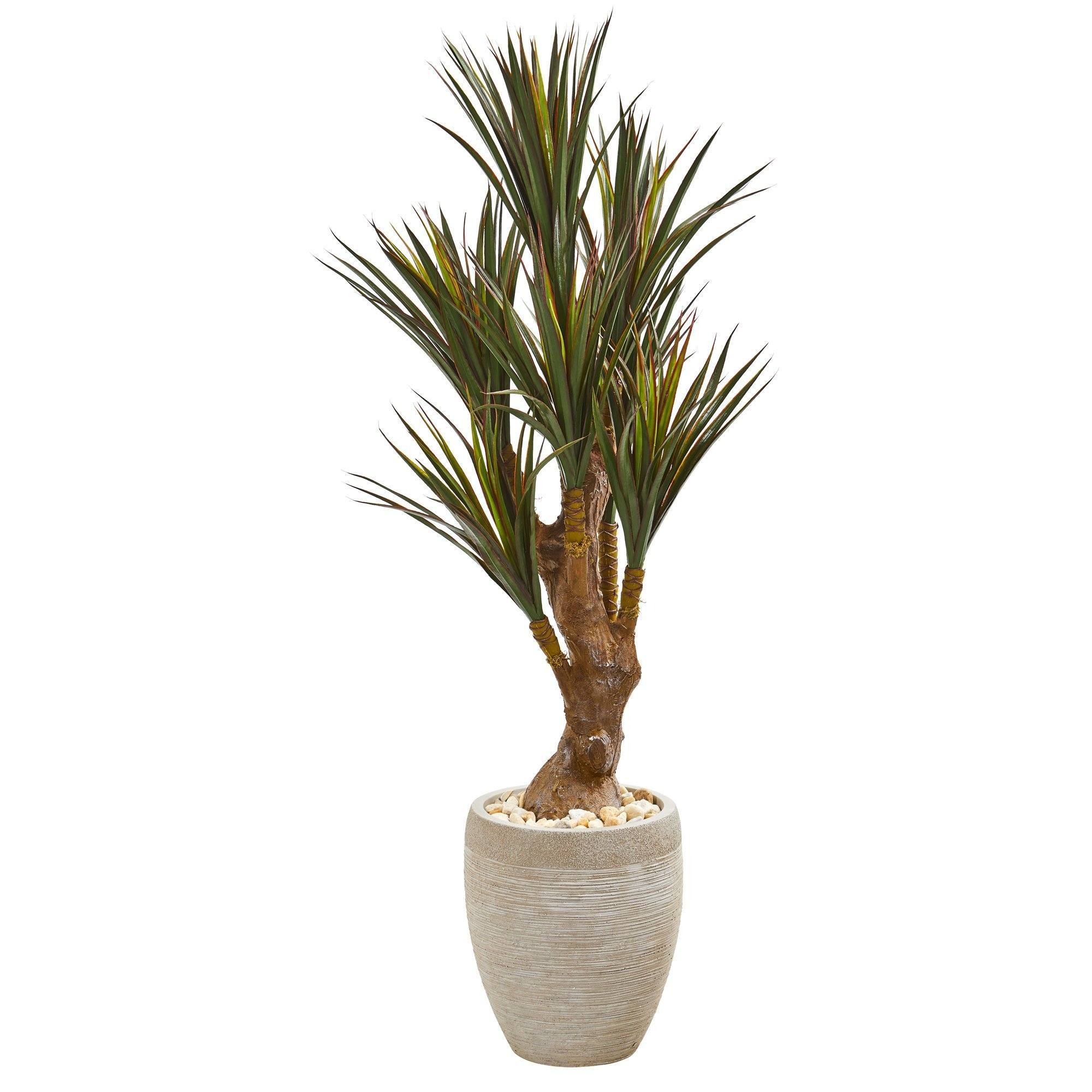 50” Yucca Artificial Tree in Planter UV Resistant (Indoor/Outdoor ...
