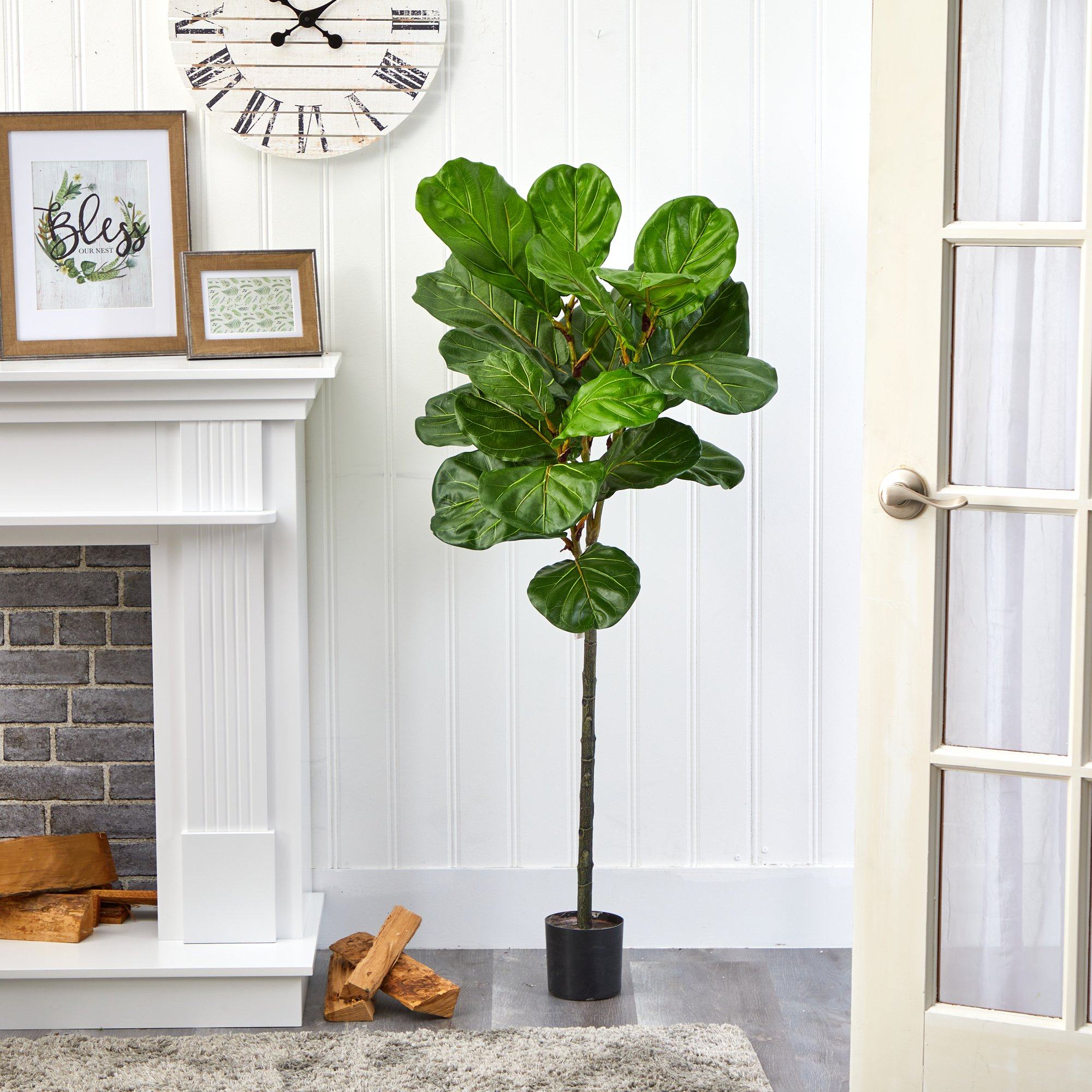 52” Fiddle Leaf Artificial Tree | Nearly Natural