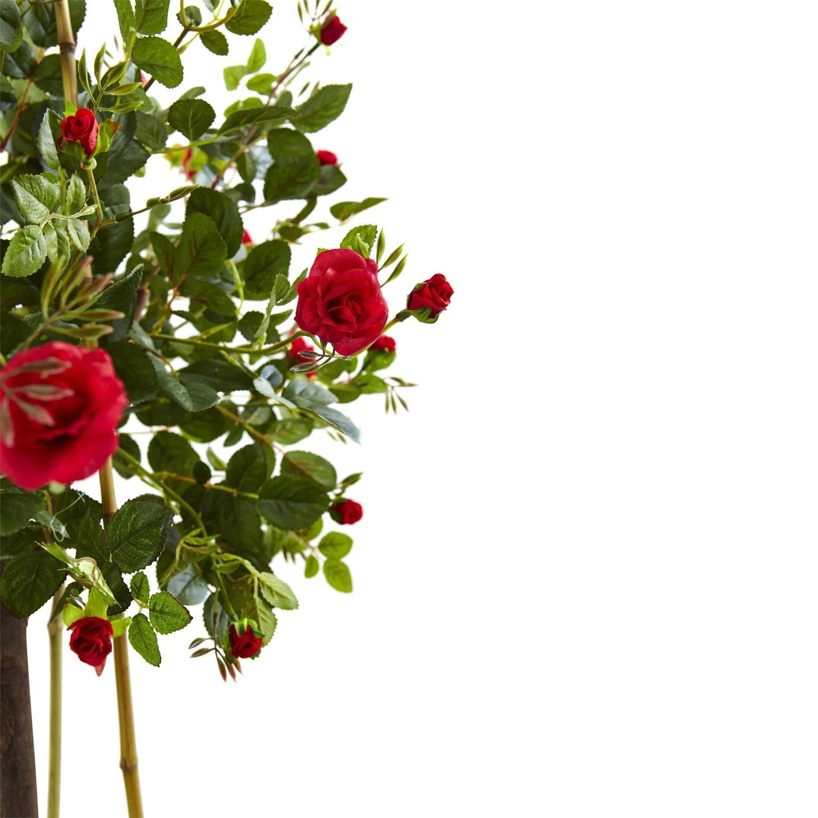 5.5’ Rose Topiary Tree with Farmhouse Planter | Nearly Natural